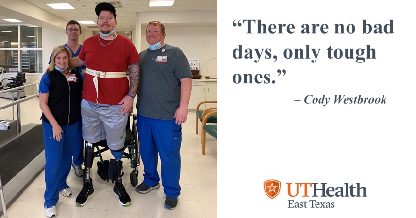 Double amputee empowered to inspire and care for others - UT Health ...